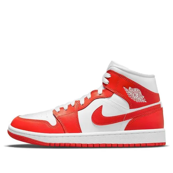 JORDAN 1 Mid Sneakers - Orange/white