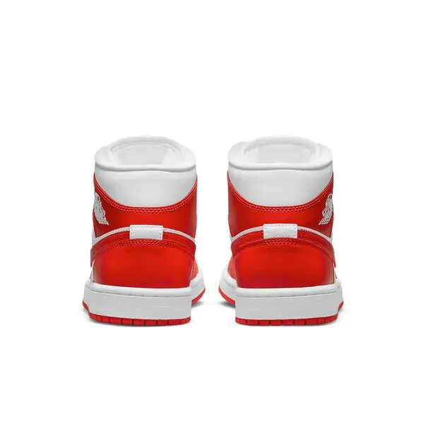 JORDAN 1 Mid Sneakers - Orange/white