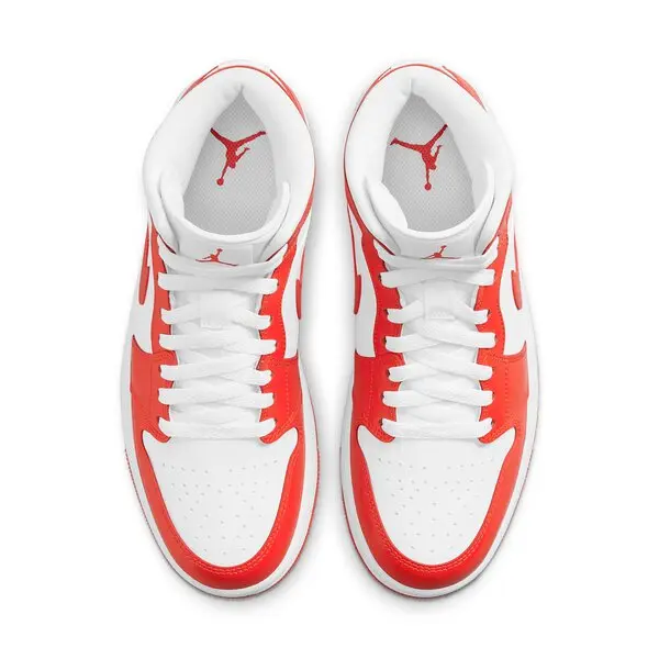 JORDAN 1 Mid Sneakers - Orange/white
