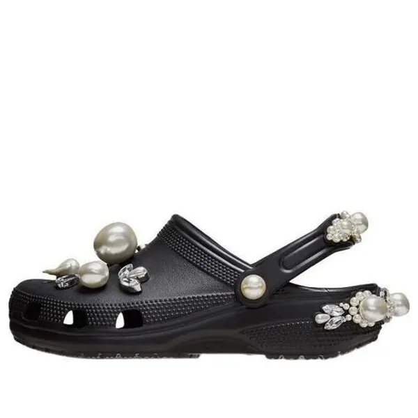 CROCS X Simone Rocha Embellished Clogs - Black