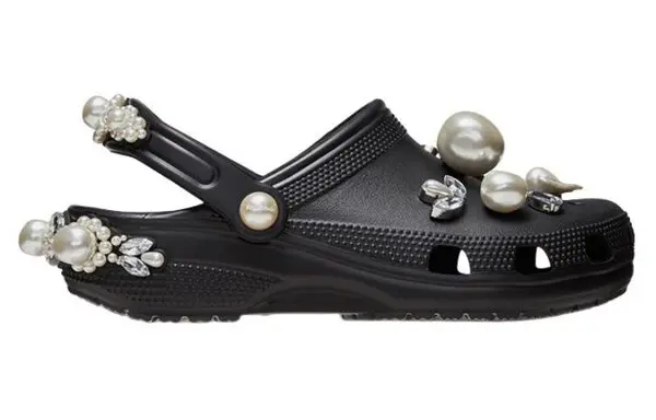 CROCS X Simone Rocha Embellished Clogs - Black