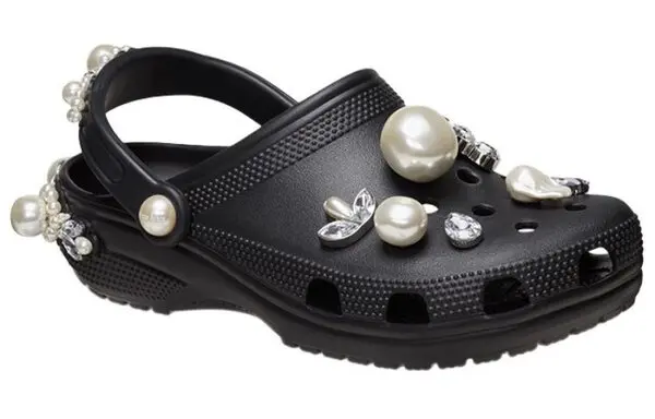 CROCS X Simone Rocha Embellished Clogs - Black