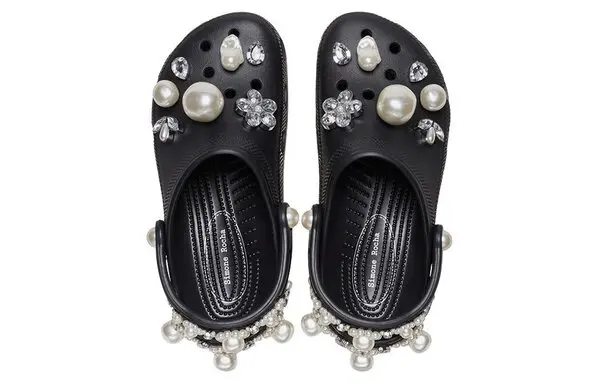 CROCS X Simone Rocha Embellished Clogs - Black