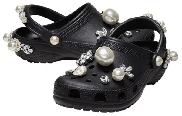 CROCS X Simone Rocha Embellished Clogs - Black
