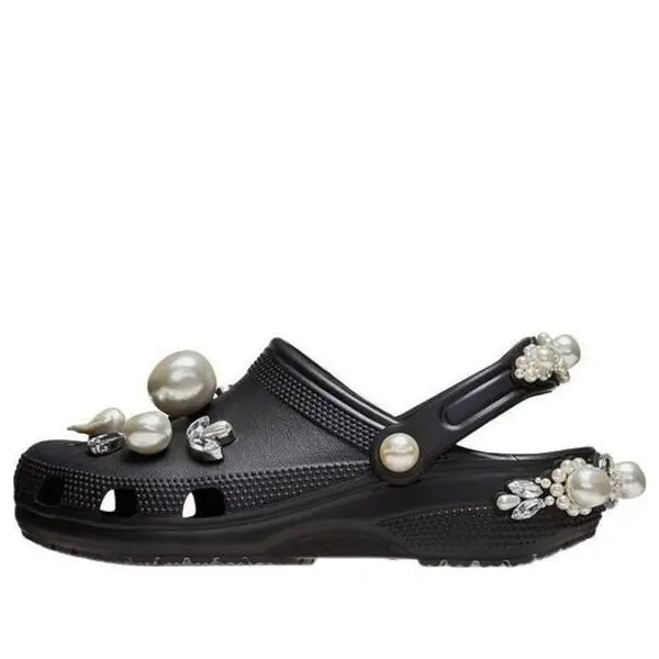 CROCS X Simone Rocha Embellished Clogs - Black