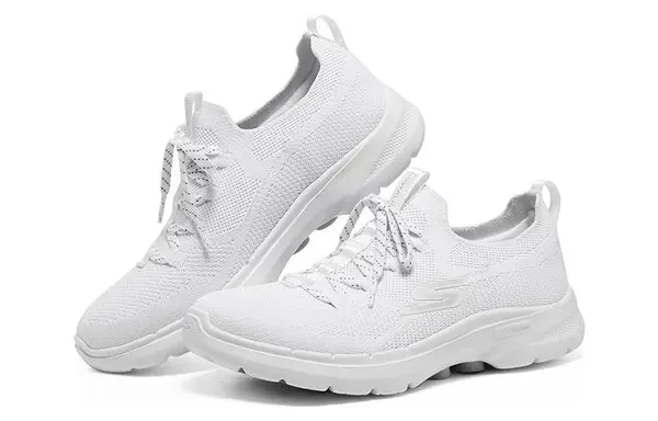Sketchers Go Walk Radiant Summer Sneakers - White/silver