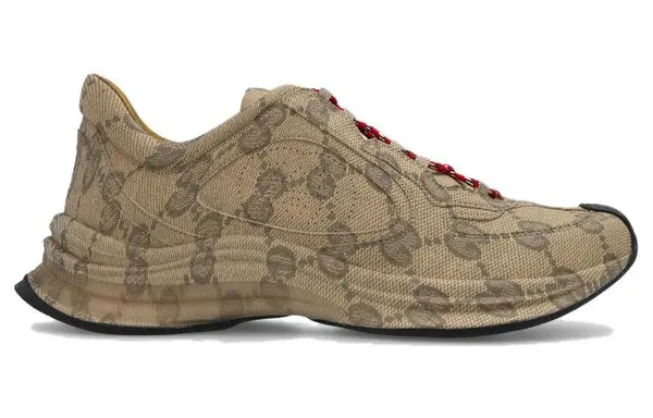 Gucci Run Sneaker Beige Ebony Monogram - Beige/ebony