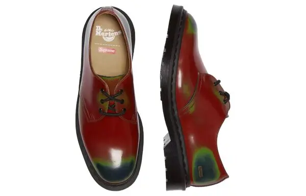 Dr. Martens X Supreme 1461 'wear Away Pack Red - Red/black