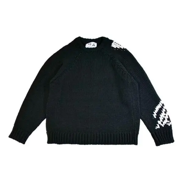 Adidas Y-3 X Palace Skeleton Knit Sweatshirt - Black