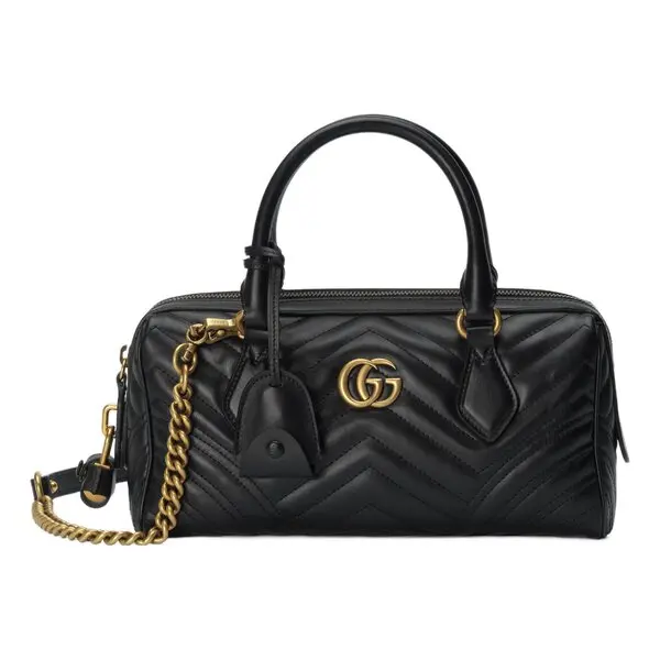 Gucci Gg Marmont Small Top Handle Bag - Black