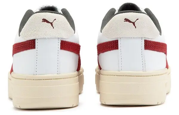PUMA Ca Pro Ivy League Low Top Lace-up Sneakers - White/red