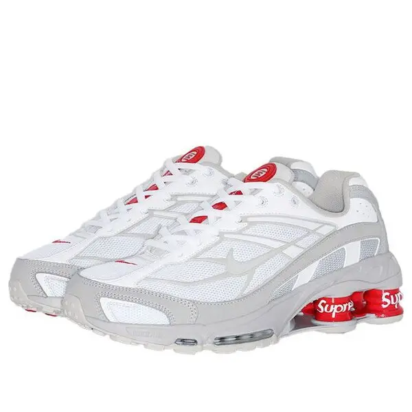 Nike X Supreme Shox Ride 2 Sp Sneakers - White/red