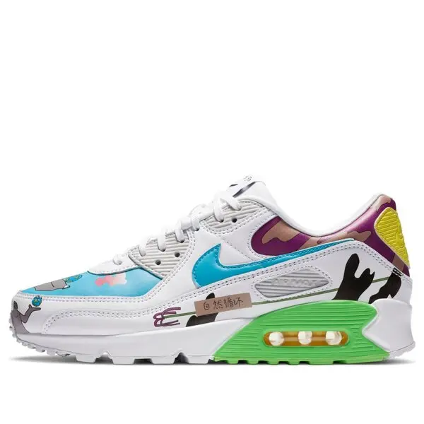 Nike X Air Max 90 Flyleather Ruohan Wang Sneakers - Blue/white