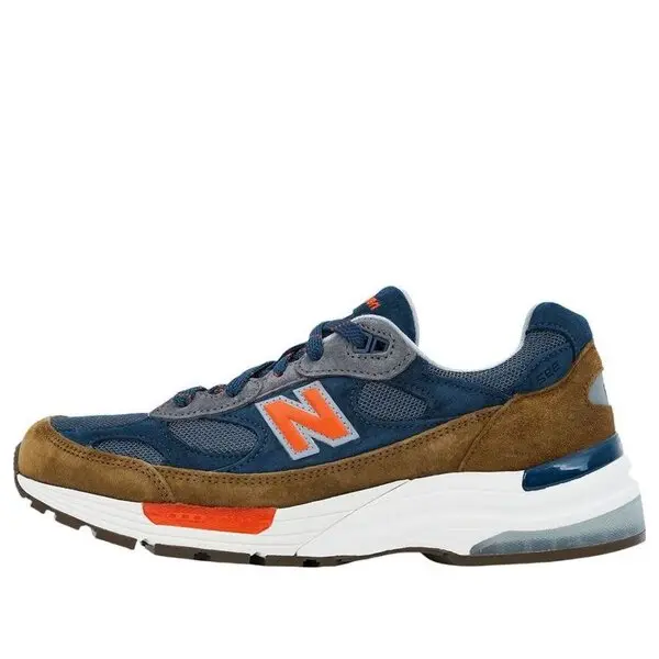 NEW BALANCE J.crew X 992 Made In Usa "new York" Sneakers - Brown/blue