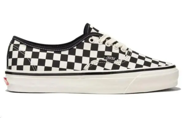 VANS Authentic Checkerboard Lace Up Sneakers - Black/white