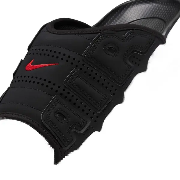 Nike More Uptempo Slides - Black/white/red