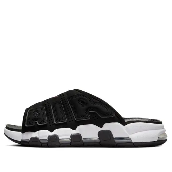 Nike More Uptempo Slides - Black/white/red
