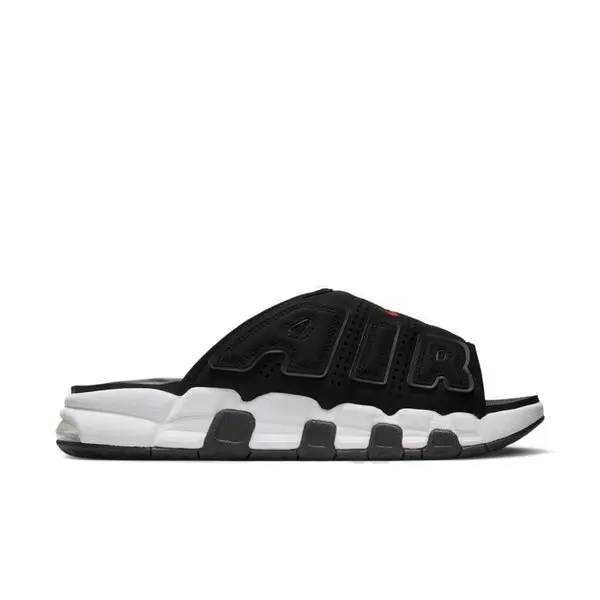 Nike More Uptempo Slides - Black/white/red