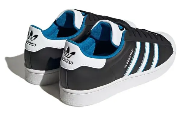 Adidas Superstar "black Bright Blue" Sneakers