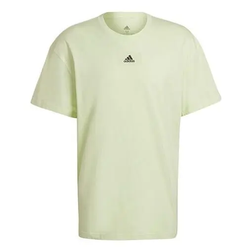 Adidas Solid Color Logo Athleisure Casual Sports Short Sleeve Green T-shirt - Multi-color