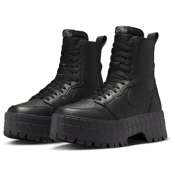 JORDAN Air 1 Brooklyn High Top Sneakers - Black/black/flat Pewter