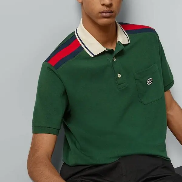 Gucci Cotton Polo With Interlocking G