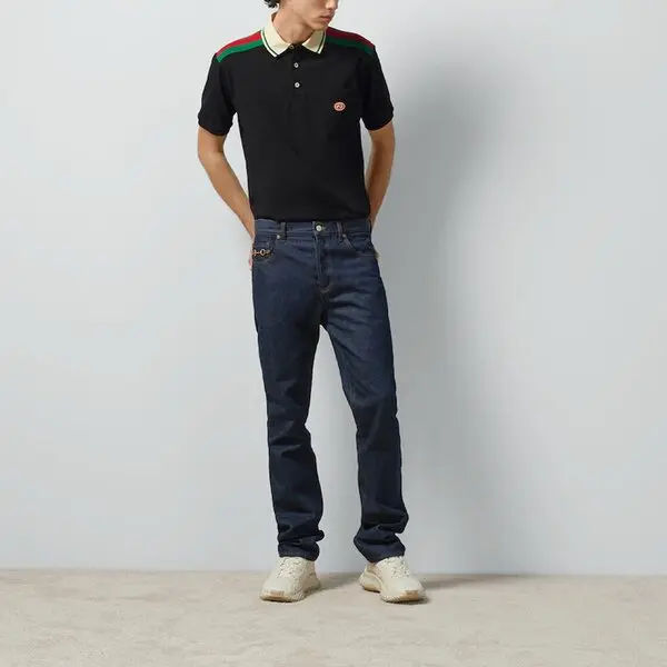 Gucci Cotton Polo With Interlocking G