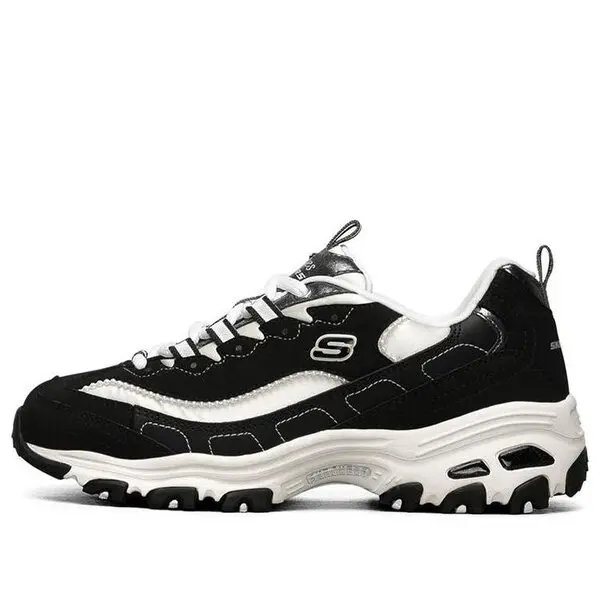 Sketchers D'lites 1.0 Low Top Chunky Sneakers - Black/white