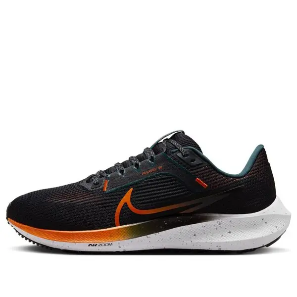 Nike Zoom Pegasus 40 Athletic Sneakers - Black/orange