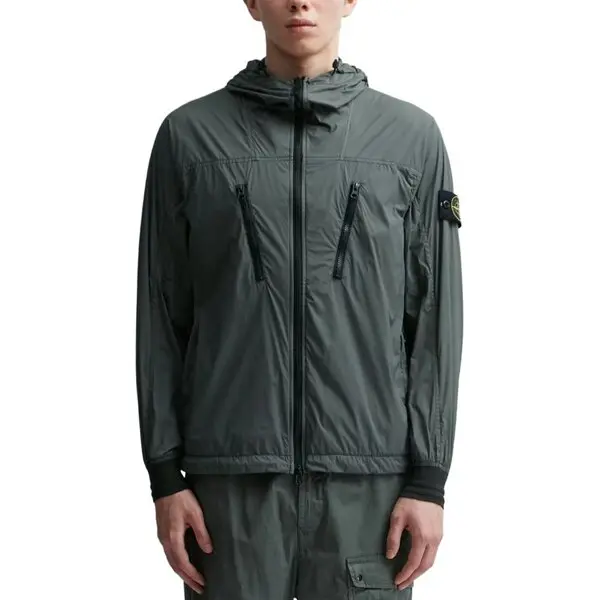 Stone Island Packable Hooded Jacket - Green/grey