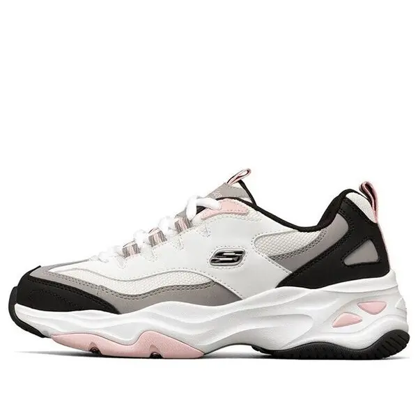 Sketchers D'lites Low-top Lace-up Sneakers - White/black/pink