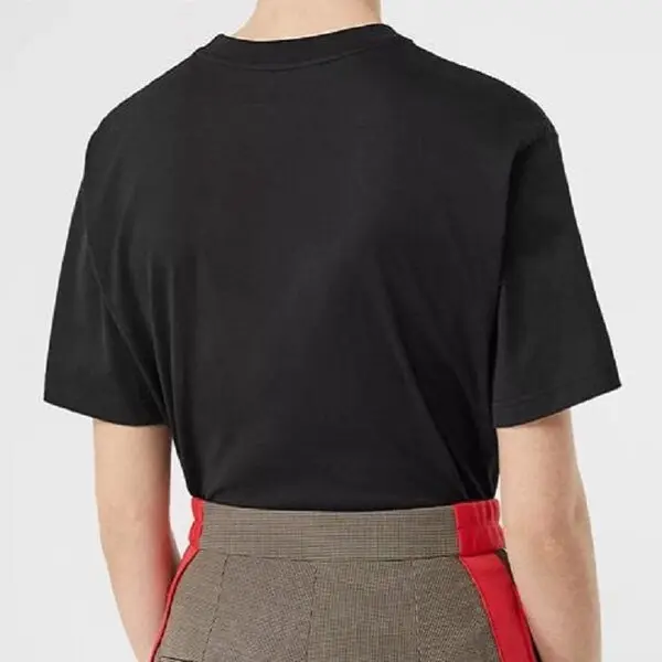Burberry Monogram Motif Cotton Oversized T-shirt - Black