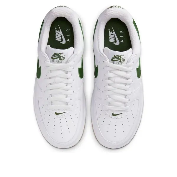 Nike Force 1 Low Sneakers - White/forest Green-gum Yellow