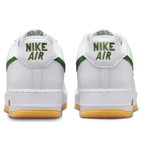 Nike Force 1 Low Sneakers - White/forest Green-gum Yellow