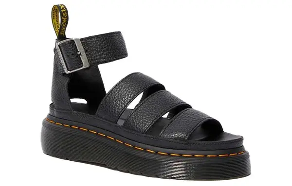 Dr. Martens Clarissa Ii Leather Platform Sandals - Black