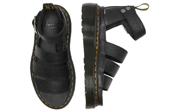 Dr. Martens Clarissa Ii Leather Platform Sandals - Black