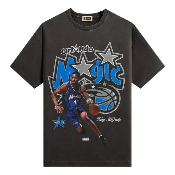 Kith For Nba All-star Orlando Magic Tracy Mcgrady Vintage T-shirt - Black