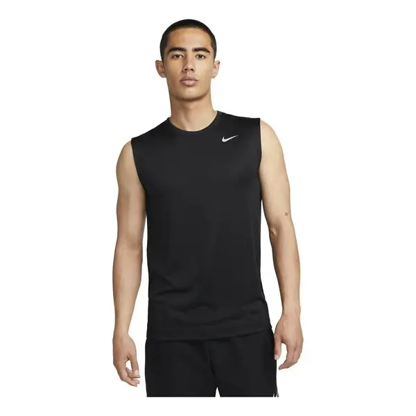 Nike Dri-fit Legend Sleeveless Fitness Top - Black/matte Silver