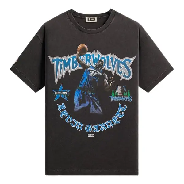 Kith For Nba All-star Minnesota Timberwolves Kevin Garnett Vintage T-shirt - Black