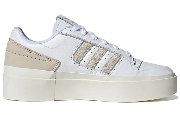 Adidas Forum Bonega Platform Sneakers - White/brown/gray