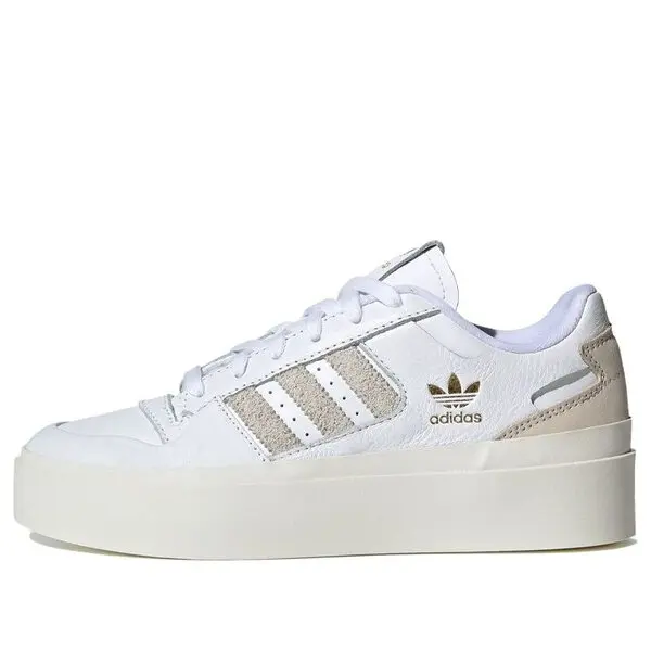 Adidas Forum Bonega Platform Sneakers - White/brown/gray