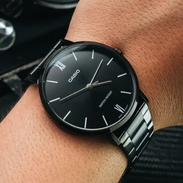 Casio Classic Analog Stainless Steel Strap Watch - Black