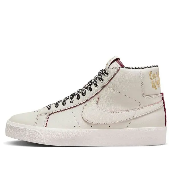Nike X Welcome Skateboarding Zoom Blazer Mid Sb 'casa Welcome Madrid - Sail/dark Beetroot/white
