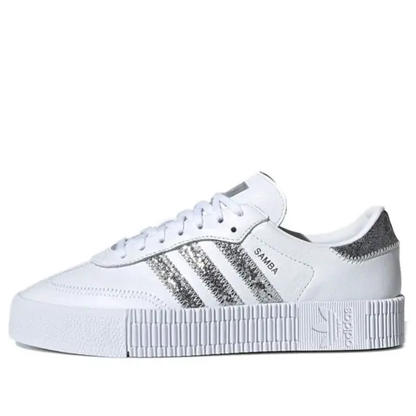 Adidas Sambarose Sneakers With Silver Accents - White/silver