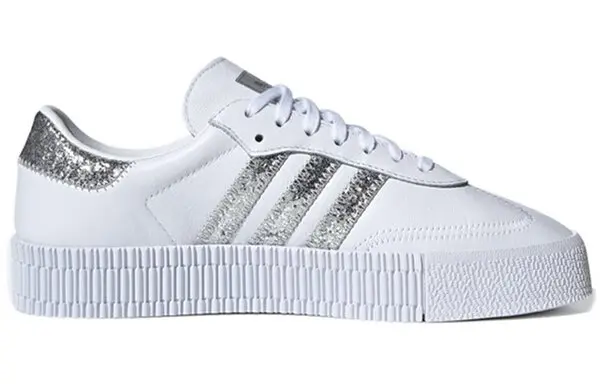 Adidas Sambarose Sneakers With Silver Accents - White/silver