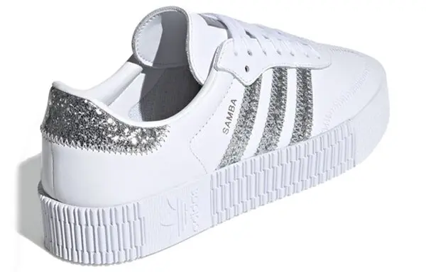 Adidas Sambarose Sneakers With Silver Accents - White/silver