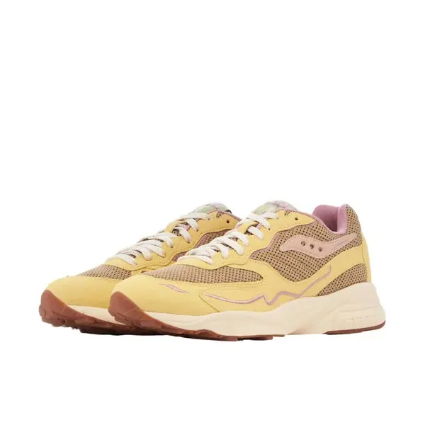 Saucony 3d Grid Hurricane Sneakers - Tan/yellow