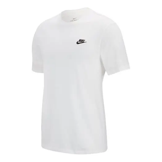 Nike Logo Pure Cotton Short Sleeve - White