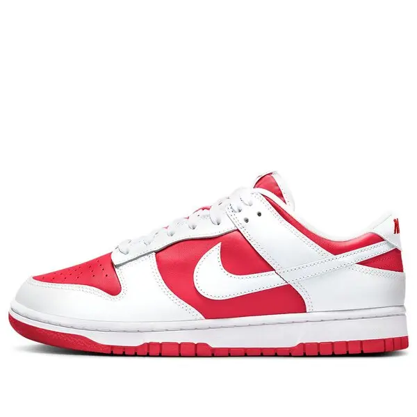 Nike Dunk Low "championship Red" Sneakers - White/red