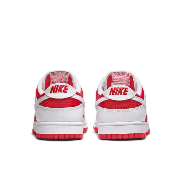 Nike Dunk Low "championship Red" Sneakers - White/red